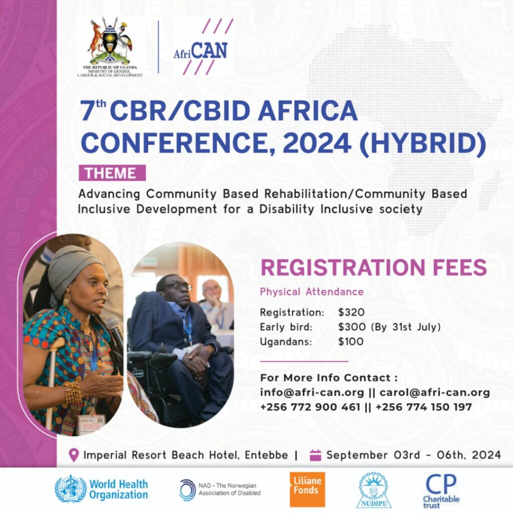 7th CBR / CBID AFRICA CONFERENCE 2024 - Community Based Rehabilitation ...